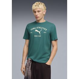 T-Shirt Puma "CLASS GRAPHIC TEE", Jungen, Gr. L, gr&uuml;n (emerald ice), Jersey, Obermaterial: 100% Baumwolle, unifarben, regular fit normal, Rundhals, Shirts T-Shirt, Regular Fit, Kurzarm, mit Rundhalsausschnitt, mit Print-Applikation