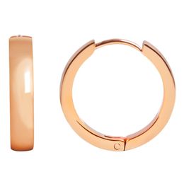 Adelia&acute;s Klappcreolen ADELIA&acute;S "Ohrringe &ndash; Klappcreole aus Edelstahl", Damen, Gr. Damen, Edelstahl, rosa (gold), Ohrringe Klappcreolen, Ideal als Geschenk zum Weihnachten