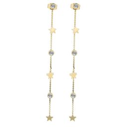 Adelia&acute;s Paar Ohrh&auml;nger ADELIA&acute;S "Ohrringe &ndash; Ohrstecker aus Edelstahl mit Strass Steinchen", Damen, Gr. Damen, Edelstahl, gold, Ohrringe, Ein Geschenk, das Freude macht