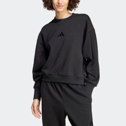 Sweatshirt adidas Sportswear "ALL SZN LOOSE", Damen, Gr. M, schwarz, Obermaterial: 70% Baumwolle, 30% Polyester, normal, Rundhals, angesetztes B&uuml;ndchen, Sweatshirts Sweatshirt