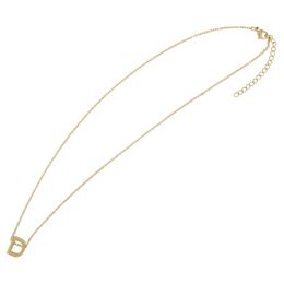 Adelia&acute;s Kette ohne Anh&auml;nger ADELIA&acute;S "Halskette &ndash; Buchstabe N aus Edelstahl 45+5", gold, Halsketten, Damen, 50cm, Edelstahl, Geschenkidee: zeitlos und vielseitig