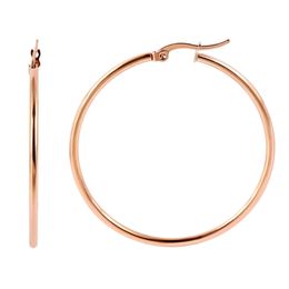 Adelia&acute;s Paar Creolen ADELIA&acute;S "Ohrringe &ndash; Creole aus Edelstahl", Damen, Gr. Damen, Edelstahl, rosa (gold), Ohrringe, Ein Geschenk, das Freude macht