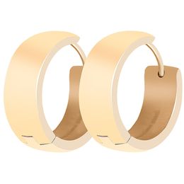 Adelia&acute;s Klappcreolen ADELIA&acute;S "Ohrringe &ndash; Klappcreole aus Edelstahl", Damen, Gr. Damen, Edelstahl, gold, Ohrringe Klappcreolen, Zum Verschenken an Menschen, die Ihnen am Herzen liegen
