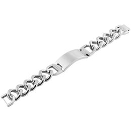 Adelia&acute;s Armband ADELIA&acute;S "Armband &ndash; Panzerarmband aus Edelstahl 25 cm", silber, Armb&auml;nder, Herren, 2,5cm, Edelstahl, Armband, Perfekt als Geschenk zum Geburtstag