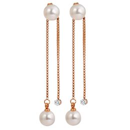 Adelia&acute;s Paar Ohrh&auml;nger ADELIA&acute;S "Ohrringe &ndash; Ohrstecker aus Edelstahl mit Perle", Damen, Gr. Damen, Edelstahl, gold, Ohrringe, Ein Geschenk, das Freude macht