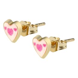 Adelia&acute;s Paar Ohrh&auml;nger ADELIA&acute;S "Ohrringe &ndash; Ohrstecker aus 333 Gold mit Emaille", M&auml;dchen, Gr. M&auml;dchen, gold, Ohrringe, Perfekt zum Verschenken an besondere Menschen