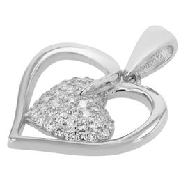 Adelia&acute;s Kettenanh&auml;nger ADELIA&acute;S "Anh&auml;nger &ndash; Herz Herzanh&auml;nger aus 925 Silber mit Zirkonia", silber, Schmuckanh&auml;nger, Damen, Silber 925 (Sterlingsilber), Kettenanh&auml;nger, Perfekt als Geschenk zum Weihnachten
