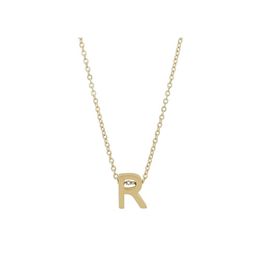 Adelia&acute;s Kette ohne Anh&auml;nger ADELIA&acute;S "Halskette &ndash; Buchstabe N aus Edelstahl 45+5", gold, Halsketten, Damen, 50cm, Edelstahl, Ideal als Geschenk &ndash; dezent und elegant