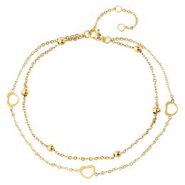 Adelia&acute;s Armband ADELIA&acute;S "Armband aus Edelstahl 25 cm", gold, Armb&auml;nder, Damen, 2,5cm, Edelstahl, Armband, Ein Geschenk, das Freude macht