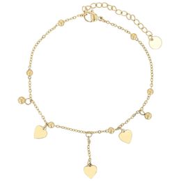 Adelia&acute;s Fu&szlig;kette ADELIA&acute;S "Fu&szlig;kettchen &ndash; Herz aus Edelstahl", gold (silber), Fu&szlig;ketten, Damen, Edelstahl, Ideal als Geschenk zum Weihnachten