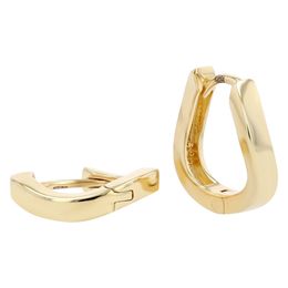 Adelia&acute;s Paar Creolen ADELIA&acute;S "Ohrringe &ndash; Creole aus 925 Silber", Damen, Gr. Damen, Silber 925 (Sterlingsilber), gold, Ohrringe, Ideal als Geschenk zum Valentinstag