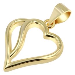 Adelia&acute;s Kettenanh&auml;nger ADELIA&acute;S "Anh&auml;nger &ndash; Herz Herzanh&auml;nger aus 925 Silber", gold, Schmuckanh&auml;nger, Damen, Silber 925 (Sterlingsilber), Kettenanh&auml;nger, Zum Verschenken an Menschen, die Ihnen am Herzen liegen