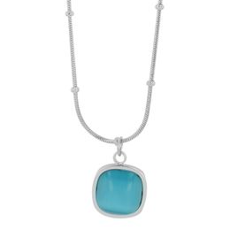Adelia&acute;s Kette ohne Anh&auml;nger ADELIA&acute;S "Halskette mit Anh&auml;nger &ndash; aus Edelstahl", blau (silber), Halsketten, Damen, 43cm, Edelstahl, Ideal als Geschenk zum Geburtstag