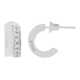 Adelia&acute;s Paar Ohrh&auml;nger ADELIA&acute;S "Ohrringe &ndash; Ohrstecker aus Edelstahl", Damen, Gr. Damen, Edelstahl, silber, Ohrringe, Ideal als Geschenk zum einfach so