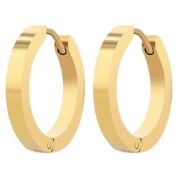 Adelia&acute;s Paar Creolen ADELIA&acute;S "Ohrringe &ndash; Creole aus Edelstahl", Damen, Gr. Damen, Edelstahl, gold, Ohrringe, Ideal als Geschenk &ndash; dezent und elegant