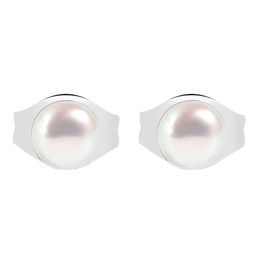 Adelia&acute;s Paar Ohrh&auml;nger ADELIA&acute;S "Ohrringe &ndash; Ohrstecker aus Edelstahl mit S&uuml;&szlig;wasserperle", Damen, Gr. Damen, Edelstahl, transparent (silber), Ohrringe, Geschenkidee: zeitlos und vielseitig