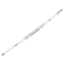 Adelia&acute;s Armband ADELIA&acute;S "Armband aus Edelstahl mit S&uuml;&szlig;wasserperle 17+5 cm", silber, Armb&auml;nder, Damen, 22cm, Edelstahl, Armband, Geschenkidee: zeitlos und vielseitig