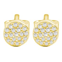 Adelia&acute;s Paar Ohrh&auml;nger ADELIA&acute;S "Ohrringe &ndash; Ohrstecker aus 925 Silber mit Zirkonia", Damen, Gr. Damen, Silber 925 (Sterlingsilber), gold, Ohrringe, Perfekt als Geschenk zum Weihnachten