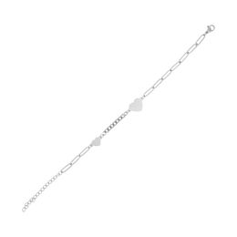 Adelia&acute;s Armband ADELIA&acute;S "Armband &ndash; Herz aus Edelstahl 18 cm", silber, Armb&auml;nder, Damen, 18cm, Edelstahl, Armband, Perfekt als Geschenk zum Valentinstag