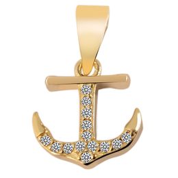 Adelia&acute;s Kettenanh&auml;nger ADELIA&acute;S "Anh&auml;nger aus 925 Silber mit Zirkonia", gold, Schmuckanh&auml;nger, Damen, Silber 925 (Sterlingsilber), Kettenanh&auml;nger, Ideal als Geschenk zum Geburtstag
