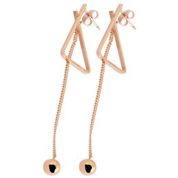 Adelia&acute;s Paar Ohrh&auml;nger ADELIA&acute;S "Ohrringe aus Edelstahl", Damen, Gr. Damen, Edelstahl, rosa (gold), Ohrringe, Sch&ouml;ne Geschenkidee zum einen besonderen Tag