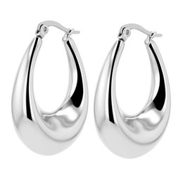 Adelia&acute;s Paar Creolen ADELIA&acute;S "Ohrringe &ndash; Creole aus Edelstahl", Damen, Gr. Damen, Edelstahl, silber, Ohrringe, Ideal als Geschenk f&uuml;r besondere Anl&auml;sse