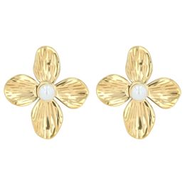 Adelia&acute;s Paar Ohrh&auml;nger ADELIA&acute;S "Ohrringe &ndash; Ohrstecker aus Edelstahl mit Perle", Damen, Gr. Damen, Edelstahl, gold (wei&szlig;), Ohrringe, Eine sch&ouml;ne Geschenkidee f&uuml;r jeden Anlass