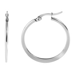 Adelia&acute;s Paar Creolen ADELIA&acute;S "Ohrringe &ndash; Creole aus Edelstahl", Damen, Gr. Damen, Edelstahl, silber, Ohrringe, Ideal als Geschenk zum Valentinstag