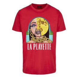 T-Shirt MisterTee "MisterTee La Playette Tee", Jungen, Gr. M, cityrot, 100% Baumwolle, unifarben, normal, Rundhals, Shirts T-Shirt