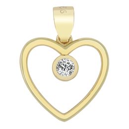 Adelia&acute;s Kettenanh&auml;nger ADELIA&acute;S "Anh&auml;nger &ndash; Herz Herzanh&auml;nger aus 925 Silber", gold, Schmuckanh&auml;nger, Damen, Silber 925 (Sterlingsilber), Kettenanh&auml;nger, Zum Verschenken &ndash; passend f&uuml;r viele Anl&auml;sse