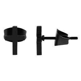 Adelia&acute;s Paar Ohrh&auml;nger ADELIA&acute;S "Ohrringe &ndash; Ohrstecker Kreuz aus Edelstahl", Damen, Gr. Unisex, Edelstahl, schwarz, Ohrringe, Ein kleines Geschenk mit gro&szlig;er Wirkung