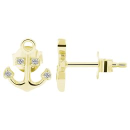 Adelia&acute;s Paar Ohrh&auml;nger ADELIA&acute;S "Ohrringe &ndash; Ohrstecker aus 925 Silber", Damen, Gr. Damen, Silber 925 (Sterlingsilber), gold, Ohrringe, Zum Verschenken &ndash; ideal zum Valentinstag