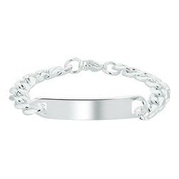 Adelia&acute;s Armband ADELIA&acute;S "Armband &ndash; Panzerarmband aus Edelstahl 21 cm", silber (schwarz), Armb&auml;nder, Damen, 21cm, Edelstahl, Armband, Zum Verschenken an Menschen, die Ihnen am Herzen liegen