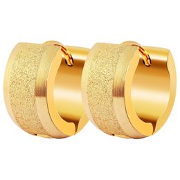 Adelia&acute;s Klappcreolen ADELIA&acute;S "Ohrringe &ndash; Klappcreole aus Edelstahl", Damen, Gr. Damen, Edelstahl, gold, Ohrringe Klappcreolen, Ideal zum Verschenken &ndash; schlicht und stilvoll