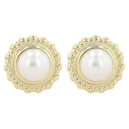 Adelia&acute;s Paar Ohrh&auml;nger ADELIA&acute;S "Ohrringe &ndash; Ohrstecker aus 925 Silber mit S&uuml;&szlig;wasserperle", Damen, Gr. Damen, Silber 925 (Sterlingsilber), gold, Ohrringe, Zum Verschenken an Menschen, die Ihnen am Herzen liegen