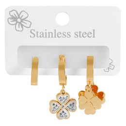 Adelia&acute;s Kettenanh&auml;nger ADELIA&acute;S "Anh&auml;nger &ndash; Kleeblatt Anh&auml;nger aus Edelstahl", gold, Schmuckanh&auml;nger, Damen, Edelstahl, Kettenanh&auml;nger, Perfekt als Geschenk f&uuml;r besondere Menschen