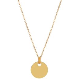 Adelia&acute;s Kette ohne Anh&auml;nger ADELIA&acute;S "Halskette mit Anh&auml;nger &ndash; M&uuml;nze aus Edelstahl", gold, Halsketten, Damen, 43cm, Edelstahl, Ein stilvolles Geschenk f&uuml;r besondere Momente