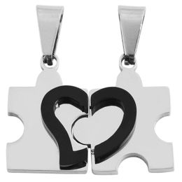 Adelia&acute;s Kettenanh&auml;nger ADELIA&acute;S "Anh&auml;nger &ndash; Herzanh&auml;nger aus Edelstahl", schwarz, Schmuckanh&auml;nger, Damen, Edelstahl, Kettenanh&auml;nger, Geschenkidee: zeitlos und vielseitig