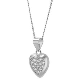 Adelia&acute;s Kettenanh&auml;nger ADELIA&acute;S "Anh&auml;nger &ndash; Herz Herzanh&auml;nger aus 925 Silber mit Zirkonia", silber, Schmuckanh&auml;nger, Damen, Silber 925 (Sterlingsilber), Kettenanh&auml;nger, Geschenkidee: zeitlos und vielseitig