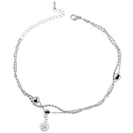 Adelia&acute;s Armband ADELIA&acute;S "Armband aus Edelstahl mit Strass Steinchen 24+5 cm", silber, Armb&auml;nder, Damen, 29cm, Edelstahl, Armband, Eine sch&ouml;ne Geschenkidee f&uuml;r jeden Anlass
