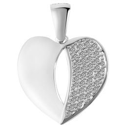 Adelia&acute;s Kettenanh&auml;nger ADELIA&acute;S "Anh&auml;nger &ndash; Herz Herzanh&auml;nger aus 925 Silber mit Zirkonia", silber, Schmuckanh&auml;nger, Damen, Silber 925 (Sterlingsilber), Kettenanh&auml;nger, Ideal als Geschenk &ndash; dezent und elegant