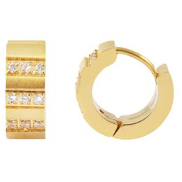 Adelia&acute;s Klappcreolen ADELIA&acute;S "Ohrringe &ndash; Klappcreole aus Edelstahl mit Strass Steinchen", Damen, Gr. Damen, Edelstahl, gold, Ohrringe Klappcreolen, Ein kleines Geschenk mit gro&szlig;er Wirkung