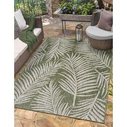 Outdoorteppich "Autumn", beige (beige,gr&uuml;n), B:160cm H:8mm L:230cm, Polypropylen, MyFlair M&Ouml;BEL & ACCESSOIRES, Teppiche, Outdoorteppich, Wendeteppich, Bl&auml;tter Motiv, Outdoor geeignet, Balkon, Terrasse