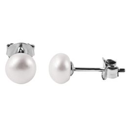 Adelia&acute;s Paar Ohrh&auml;nger ADELIA&acute;S "Ohrringe &ndash; Ohrstecker aus 925 Silber mit S&uuml;&szlig;wasserperle", Damen, Gr. Damen, Silber 925 (Sterlingsilber), wei&szlig;, Ohrringe, Perfekt zum Verschenken an besondere Menschen