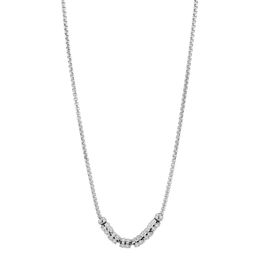 Adelia&acute;s Gliederkette ADELIA&acute;S "Halskette &ndash; Venezianerkette aus Edelstahl mit Perle 45 cm", silber, Halsketten, Damen, 45cm, Edelstahl, Gliederkette, Eine sch&ouml;ne Geschenkidee f&uuml;r jeden Anlass