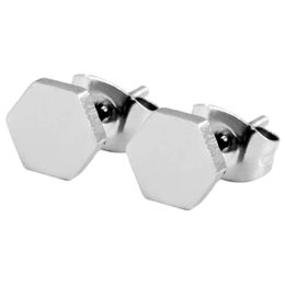Adelia&acute;s Paar Ohrh&auml;nger ADELIA&acute;S "Ohrringe &ndash; Ohrstecker aus Edelstahl", Damen, Gr. Damen, Edelstahl, silber, Ohrringe, Perfekt als Geschenk zum Valentinstag