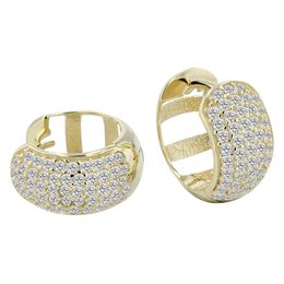 Adelia&acute;s Paar Creolen ADELIA&acute;S "Ohrringe &ndash; Creole aus 333 Gold mit Zirkonia", Damen, Gr. Damen, gold, Ohrringe, Ideal zum Verschenken &ndash; schlicht und stilvoll