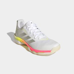 Hallenschuh adidas Performance "CRAZYFLIGHT 7", Damen, Gr. 39, cloud wei&szlig;, tech grau metallic, solar turbo, Synthetik, Textil, Schuhe Hallenschuh, Volleyballschuh