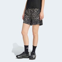 Shorts adidas Sportswear "W AOP SHO", Damen, Gr. M, N-Gr, multicolor, grau four, normal, gr., Obermaterial: 55% Baumwolle, 36% Polyester, 9% Viskose, Hosen Shorts, f&uuml;r Erwachsene, mit Gummizug, aus Baumwolle, eng geschnitten