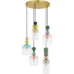 NOVA LUCE H&auml;ngeleuchten "MURANO", gr&uuml;n, 5, &Oslash; 51,7cm H: 120cm, 1 Stk., Leuchten, Ohne Beleuchtung